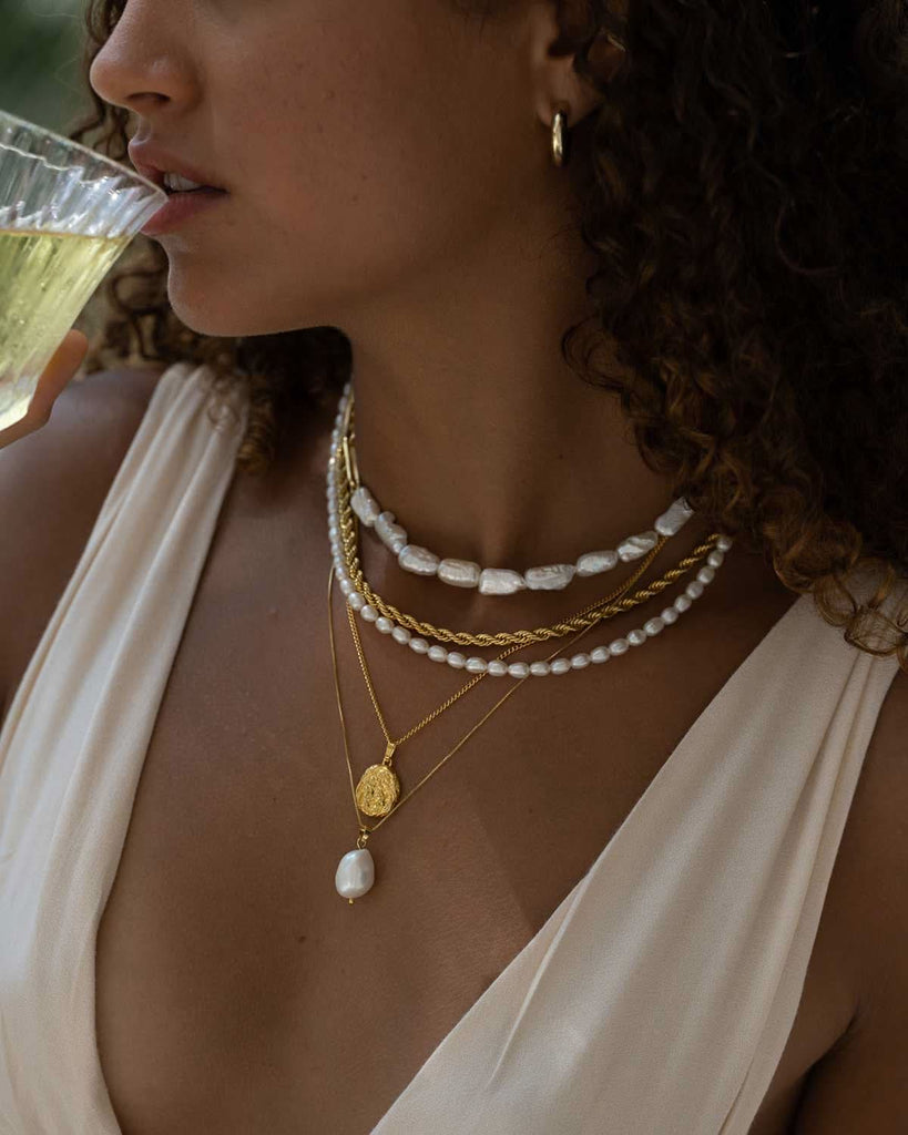 Layered Pearl Necklace - Sansara Necklace Set | Cult of Sun Jewelry ...